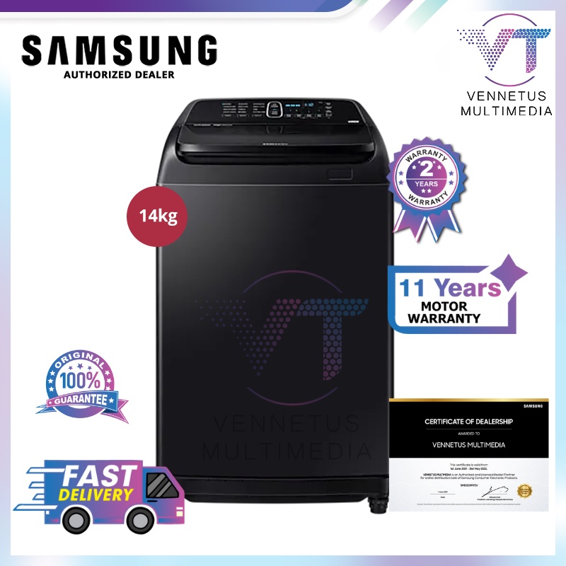 Samsung 14kg Top Load Washer with Wobble Technology™ (2020) WA14R6380BV ...