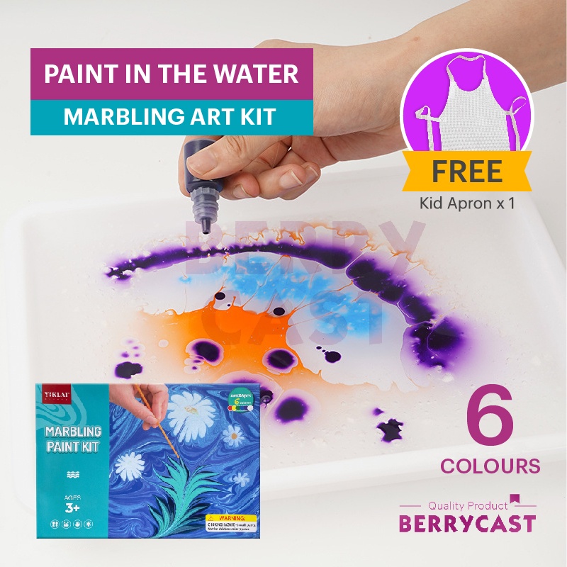 DIY Water Marbling Art Set Paint on Water Creative Art Craft Christmas ...