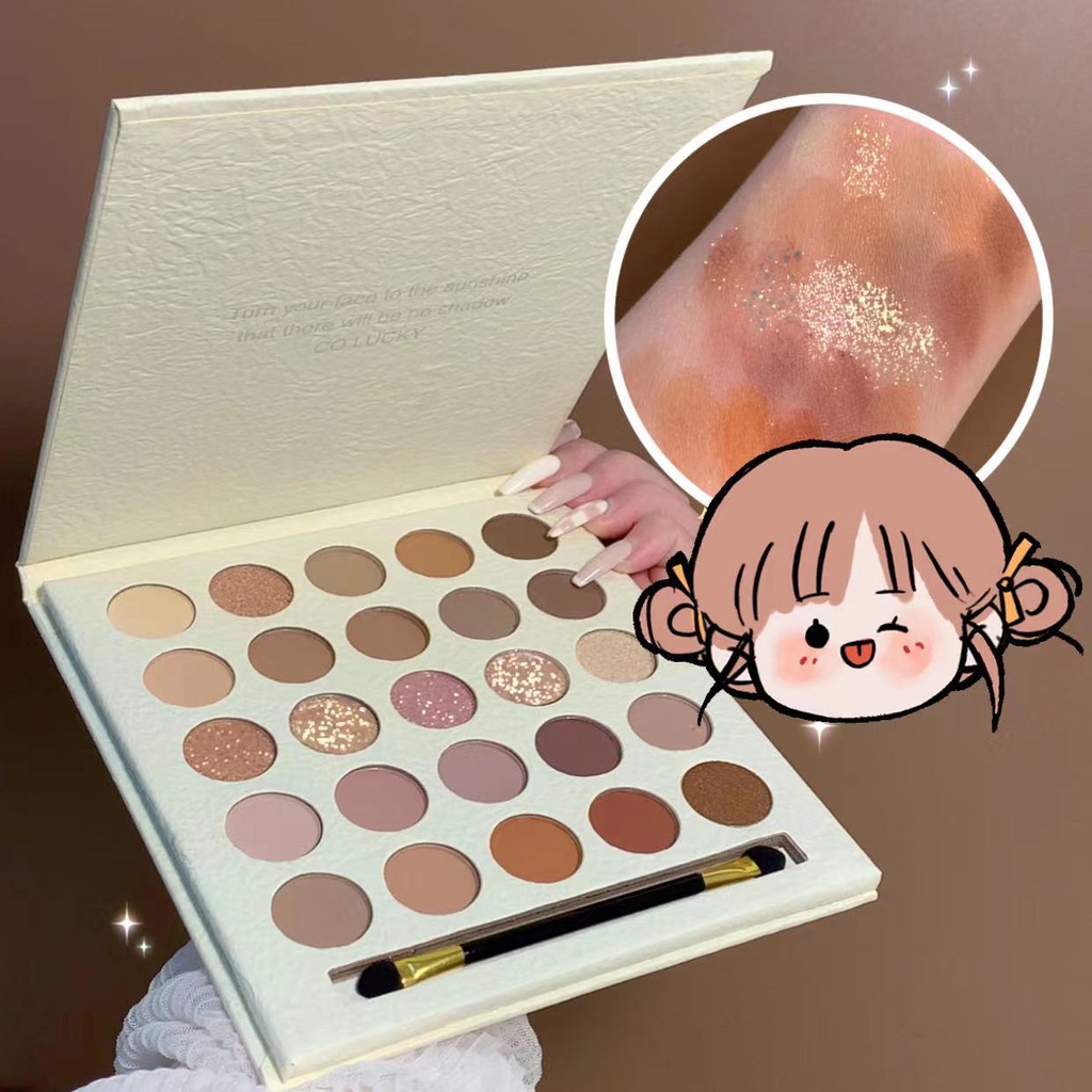 MUGE LEEN 25 Color Plate Comprehensive Eye Shadow Plate Waterproof Matt ...