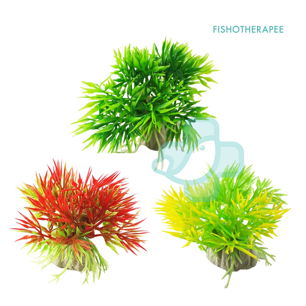 Aquarium Artificial Decoration Plastic Plant Deco Pokok Bunga Palsu ...