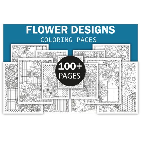 Printable PDF 100 Flowers Coloring Pages Bundle | Shopee Malaysia