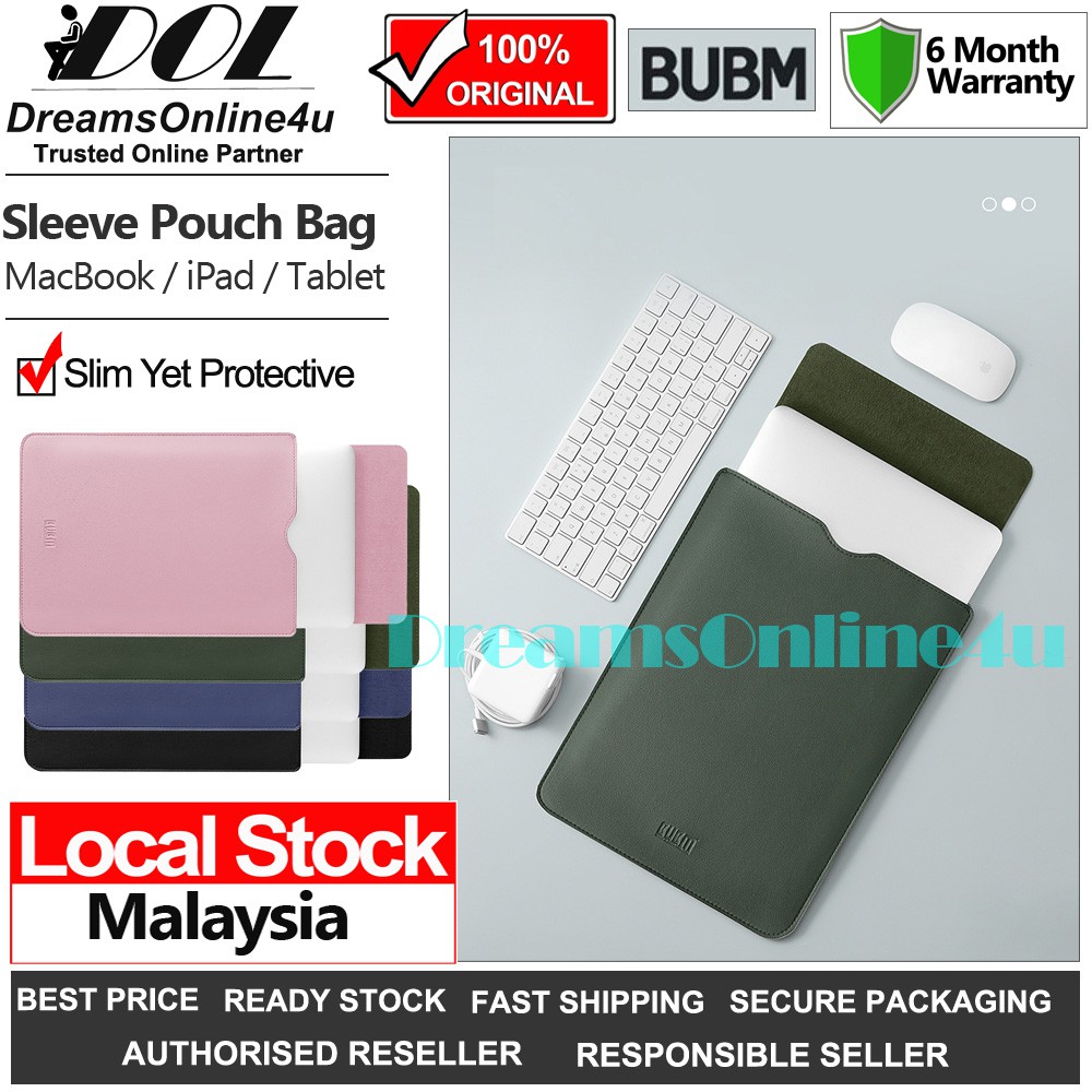 BUBM Water Resistant Laptop Sleeve Pouch Bag iPad Tablet MateBook ...