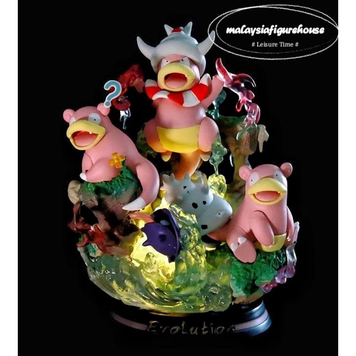 🔥READY STOCK🔥26CM POKEMON ANIME SLOWPOKE EVOLUTION LIGHT UP ACTION ...