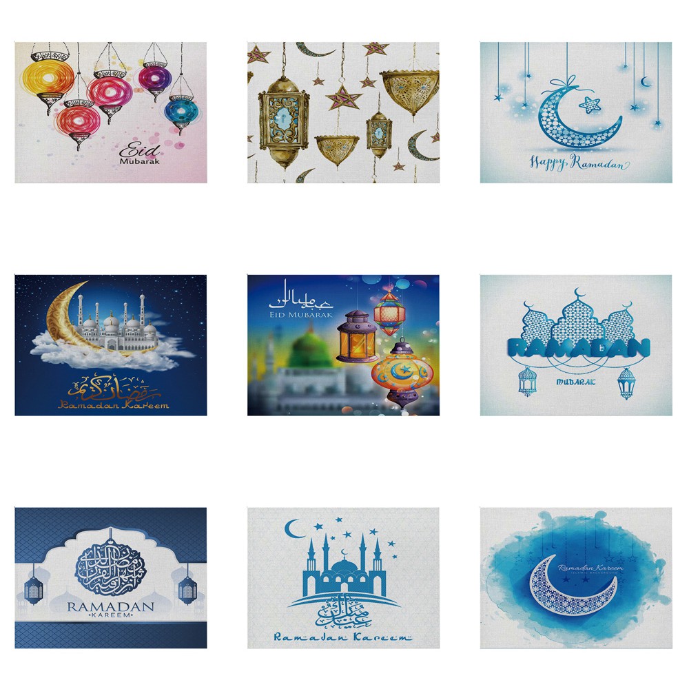 Raya 2020 Muslim Ramadan Tapestry Eid Festival Tablecloth Lebaran Hari ...