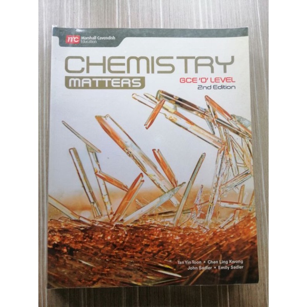 Chemistry Matters textbook GCE 'O' LEVEL Marshall Cavendish Education ...