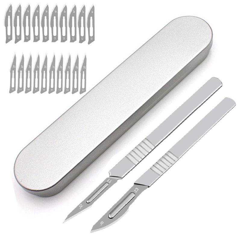 Carbon Steel Carving Metal Scalpel handle and Blades Number 11 23 ...