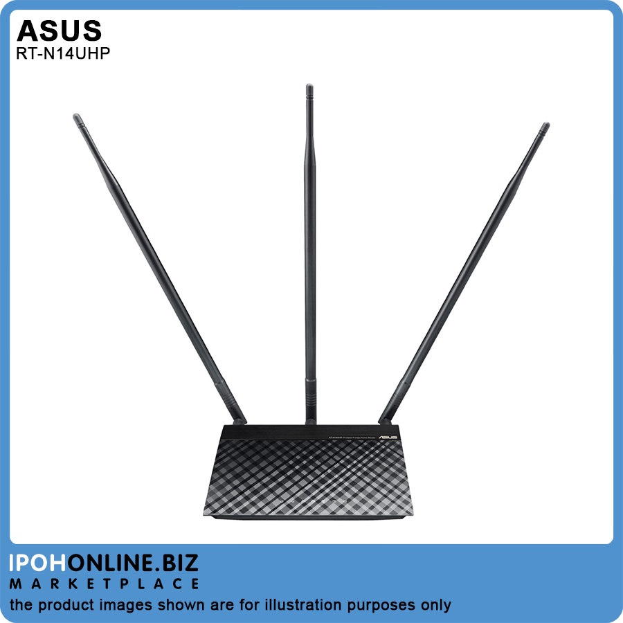 Asus RT-N14UHP High Power Router AP Range Extender Wireless N300 UNIFI ...