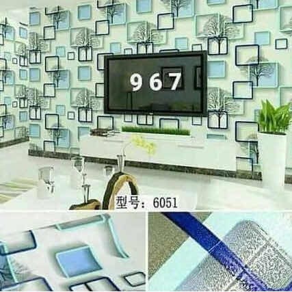 Corak Cantik 2D WALLPAPER Self Adhesive PVC Sticker WATER PROOF BRICK ...