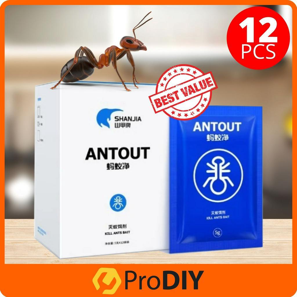 12PCS Ubat Semut Racun Serangga SHANJIA ANTOUT Ant Colony Kill Bait Ant ...