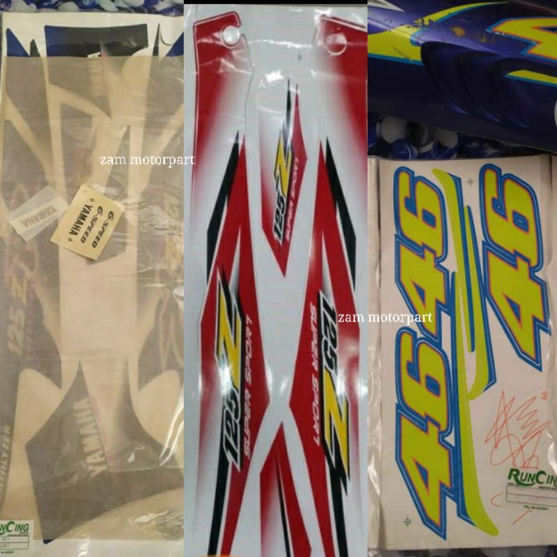 Sticker/Strike/Stripe 125z/zr 46 /biru bata /merah diamond 💯 runcing ...
