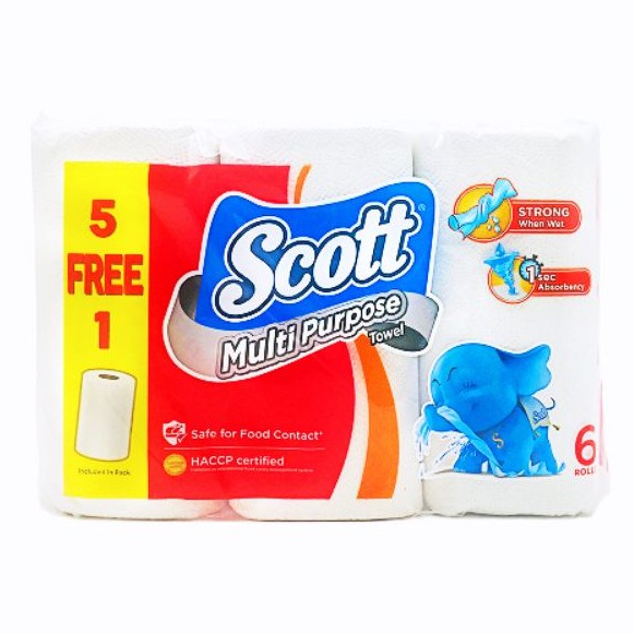 Scott Kitchen Towel Multipurpose (5+1 rolls) | Shopee Malaysia