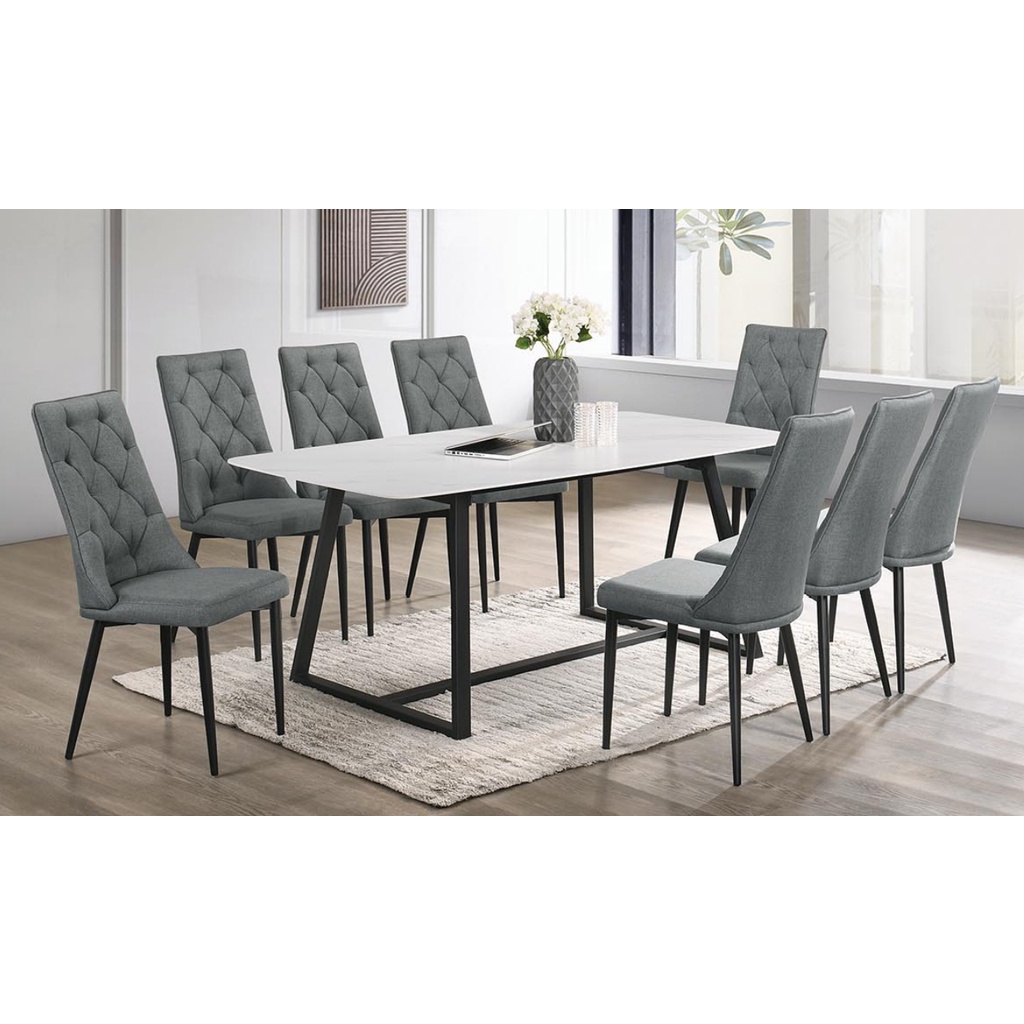 CRYSTAL Sintered Stone Dining Set 1 + 8 Seaters/SET MEJA MAKAN/MEJA ...