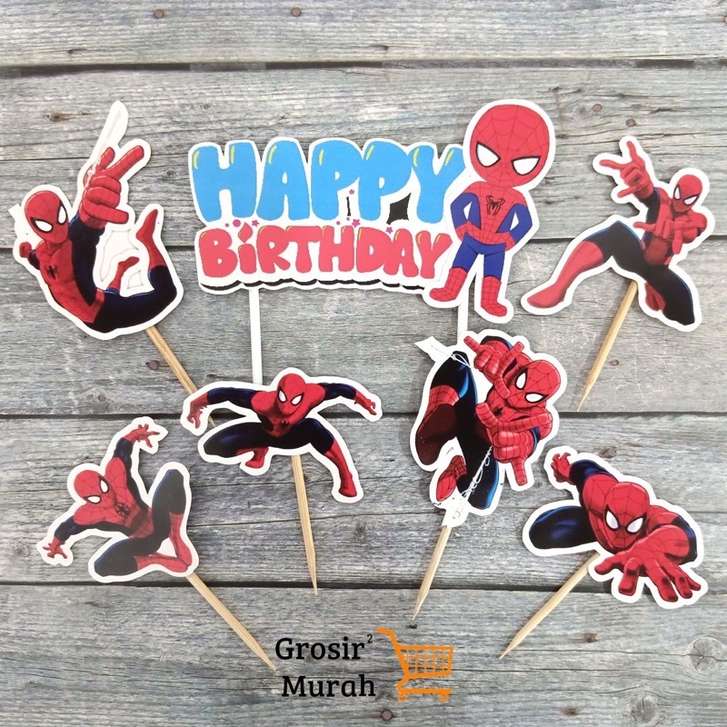 Spiderman Cake Topper/ Spiderman Paper Topper | Shopee Malaysia
