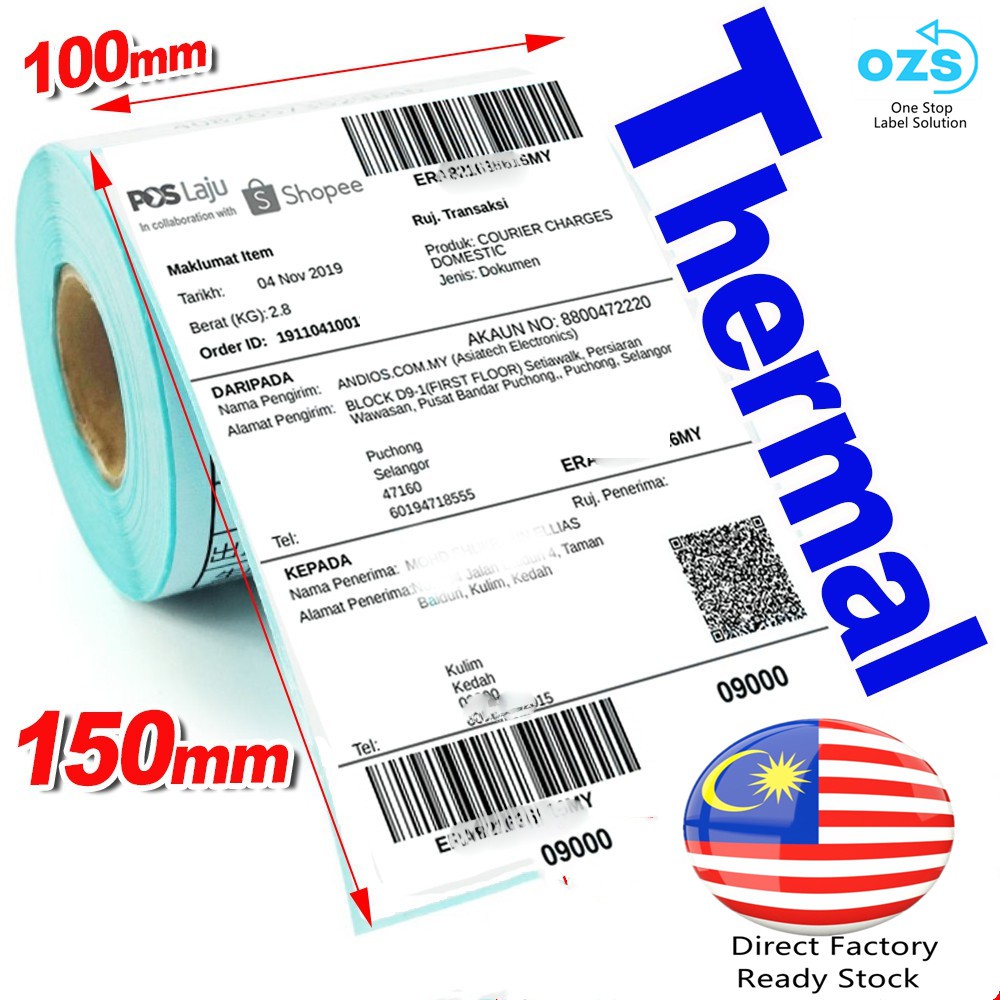 [PROMOTION] A6 Waybill Thermal Paper Shipping Label Consignment Note ...