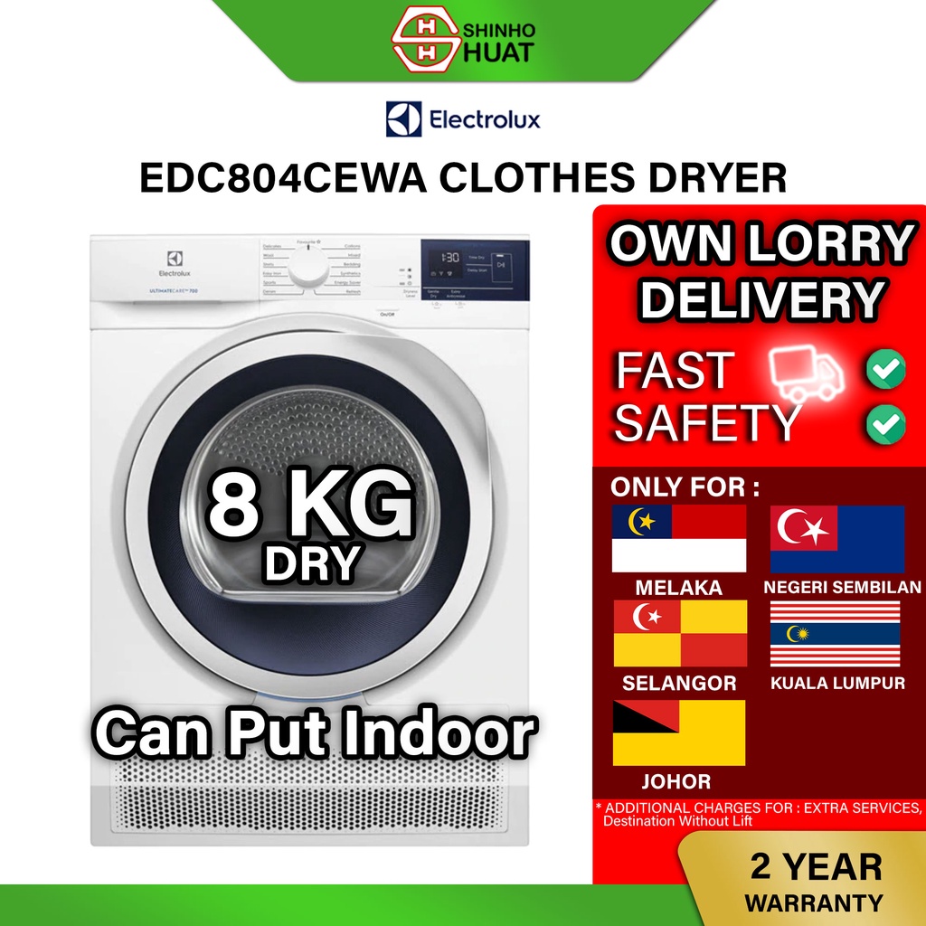 Electrolux EDC804CEWA Condenser Dryer UltimateCare 700 EDC804 ...
