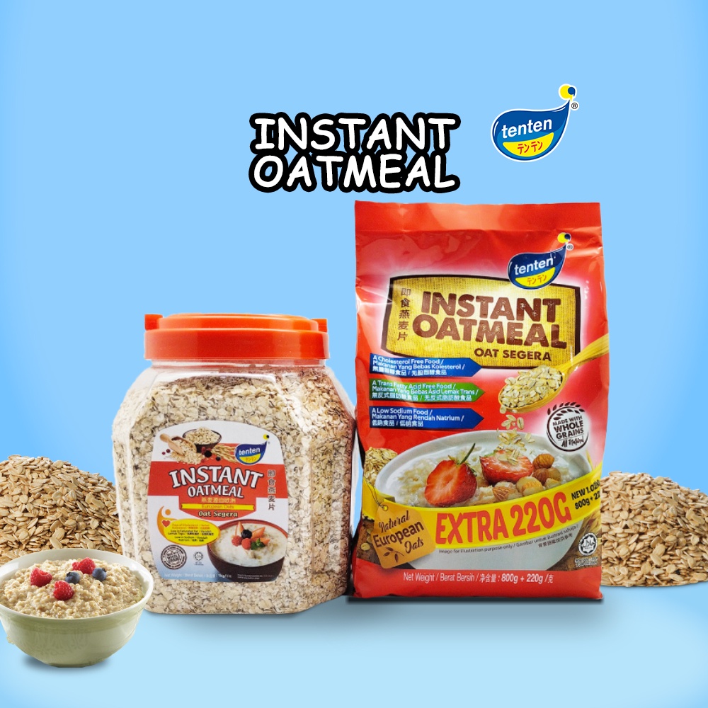 Ten Ten Instant Oatmeal (1kg, 800g, 400+50g & 170g) | Shopee Malaysia