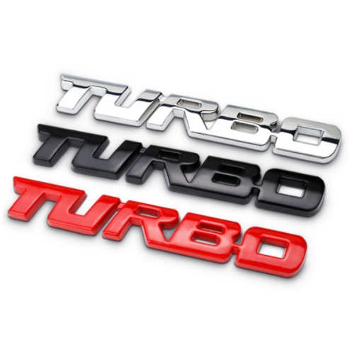 1 x Metal Big Turbo / Medium Turbo / Small TURBO Logo Car Auto Rear ...