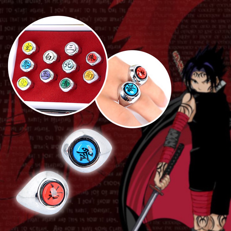 Anime Ring Naruto Akatsuki Uchiha Sasuke Itachi Sharingan Cosplay ...