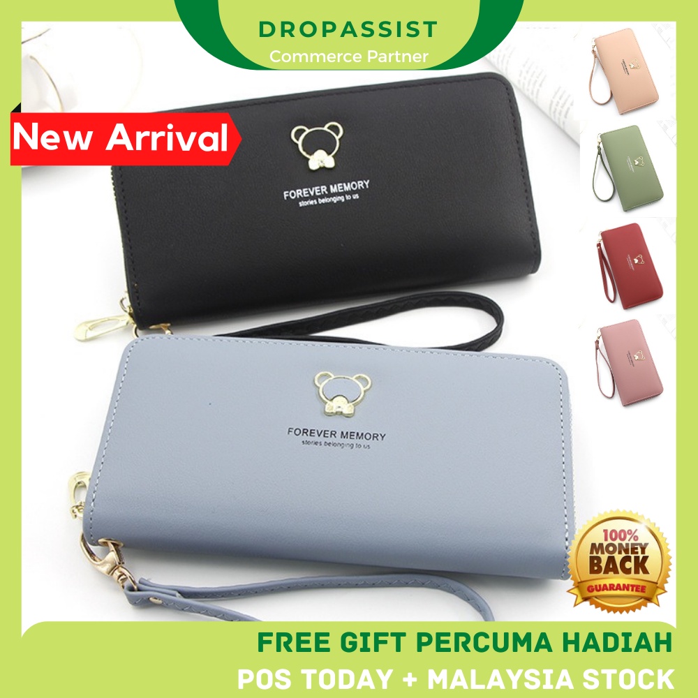 DROPASSIST 1349 READY STOCK Women Long Purse Wallet Phone Zip Zipper ...