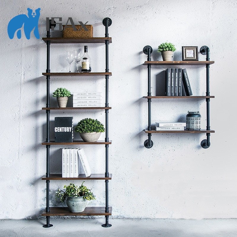 ISAx_American Wall Shelves Retro Simple Water Pipe Wall Hanger Home ...