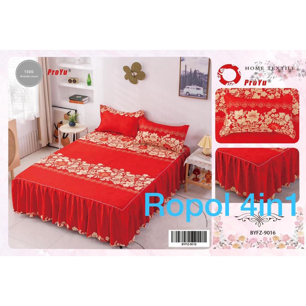 PROYU Cadar Patchwork 4 in 1 ROPOL 2 Tingkat Fitted Bedsheet Set ...