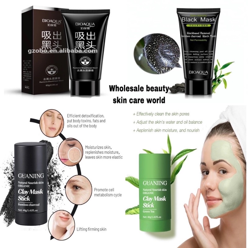 Mask Series4 Together(Green Tea(Bamboo Charcoal)(Bioaqua Gel Mask ...