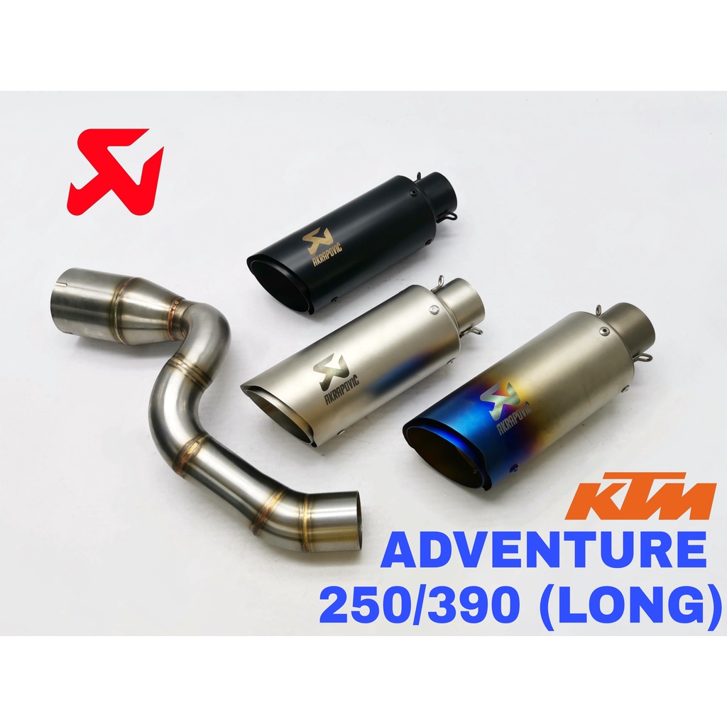 Exhaust KTM Adventure 250 / 390 Ekzos Tabung Akrapovic Short Muffler ...