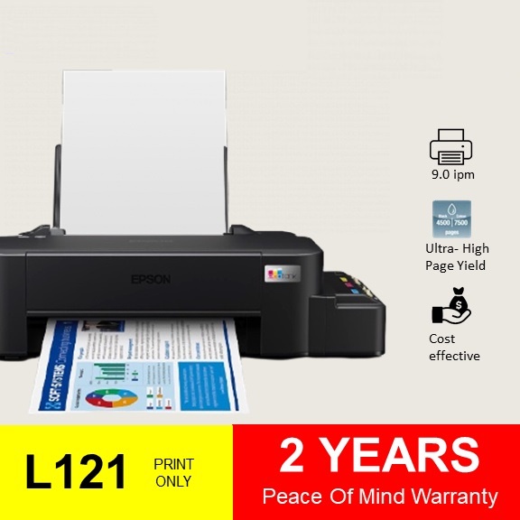 EPSON L121 Ink Tank Printer-Black (PRINT ONLY) | Shopee Malaysia