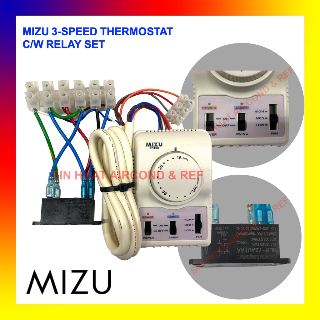 MIZU THERMOSTAT 3-SPEED C/W POWER RELAY SET MIZU 2 | Shopee Malaysia