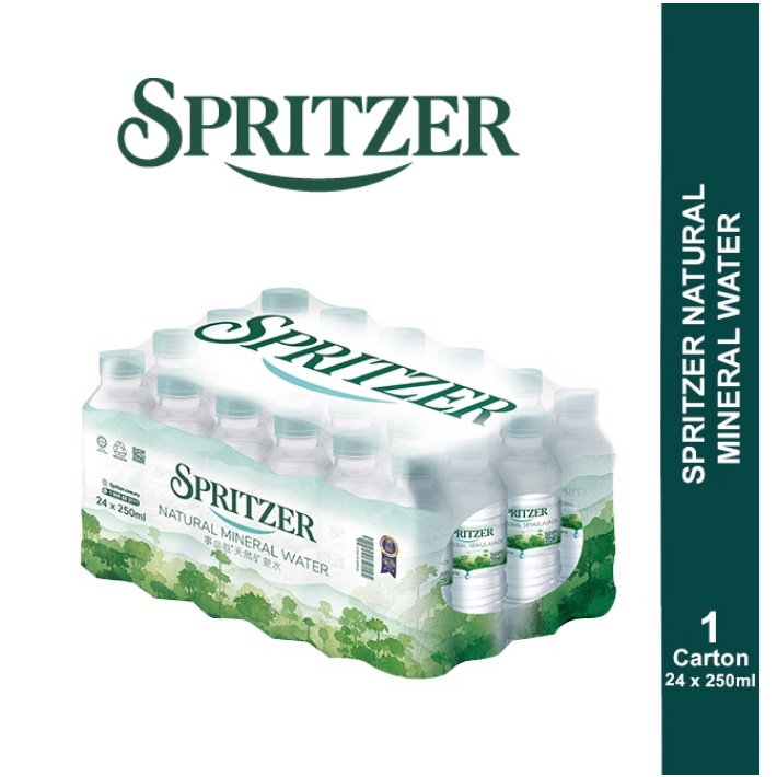 Spritzer Natural Mineral Water 12 x 250ml Bottle | Shopee Malaysia