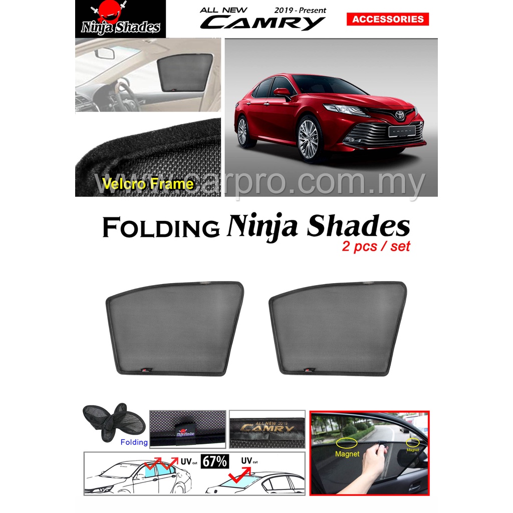 Toyota All New Camry 2019 - 2022 Magnetic Ninja Shades Sunshade (2pcs ...