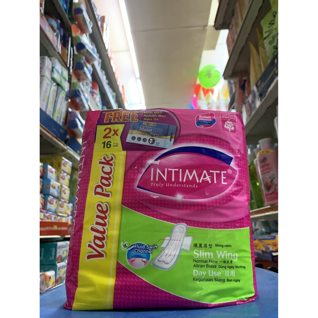 Intimate Slim Value Pack 230mm (Wing Day Use 2 x 16 pads/ Non Wing Day ...
