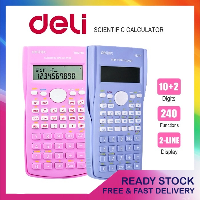Deli Scientific Calculator Problem-Solving With Slide Cover 240 ...