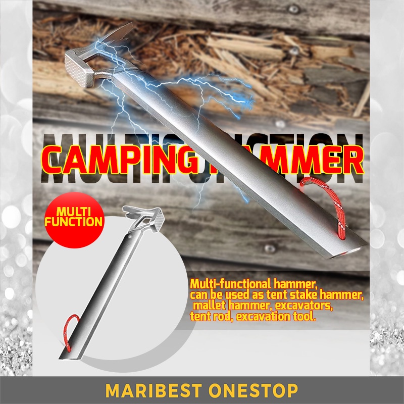 Stainless Steel Buffalo Camping Hammer Tent Stake Remover Puller Tent ...