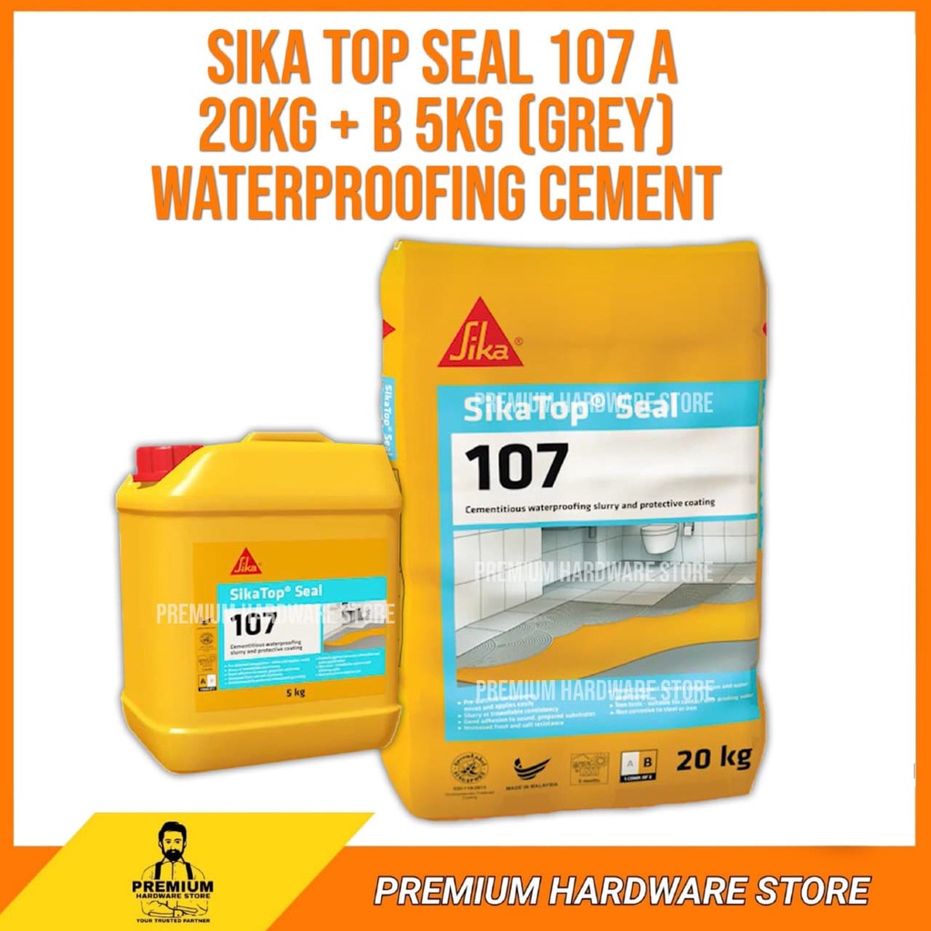 SIKA Sikatop Seal 107 (A + B) Cement Based Waterproof Waterproofing System Slurry Simen Kalis ...