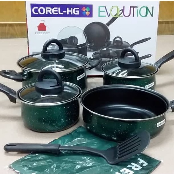 8PCS SET PERIUK COREL HG EVOLUTION | Shopee Malaysia