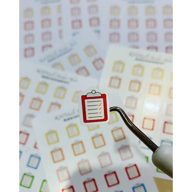 Assignment sticker sheet / Cute sticker / Icon planner sticker / matte ...