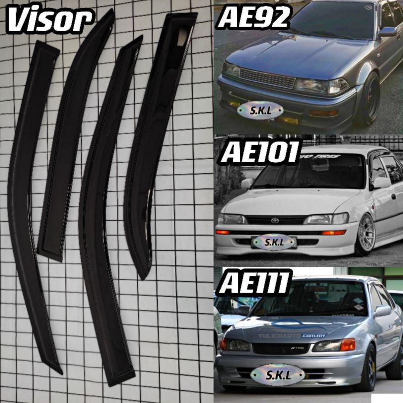 Toyota Corolla AE92/AE101/AE110 Door Visor(Brand New & Ready Stock) | Shopee Malaysia
