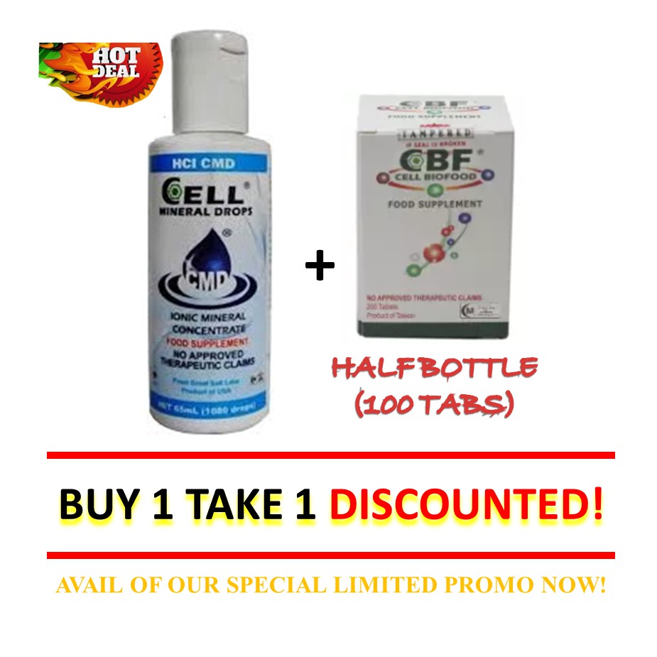 BUY HCI CMD CELL MINERAL DROPS 65ML + HALF BOTTLE CBF CELL BIO FOOD ...