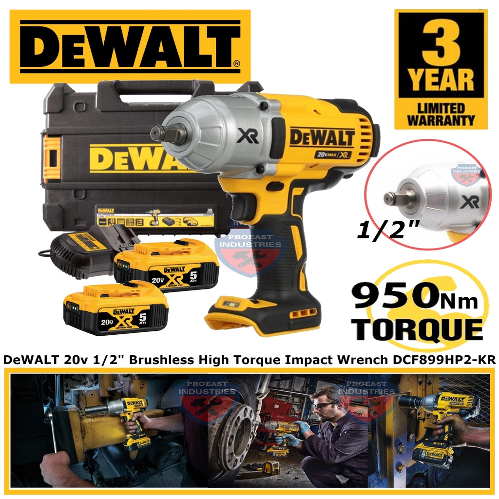 Dewalt DCF899HP2-KR 13mm ( 1/2" ) 18V Cordless Brushless High Torque ...