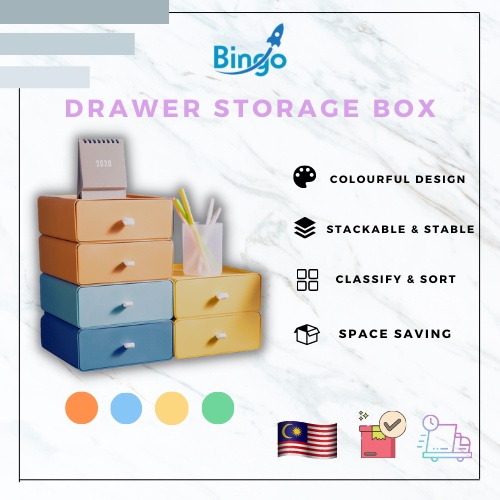 BINGO Desktop Drawer Desk Organizer Drawer Organizer Desktop Organizer ...