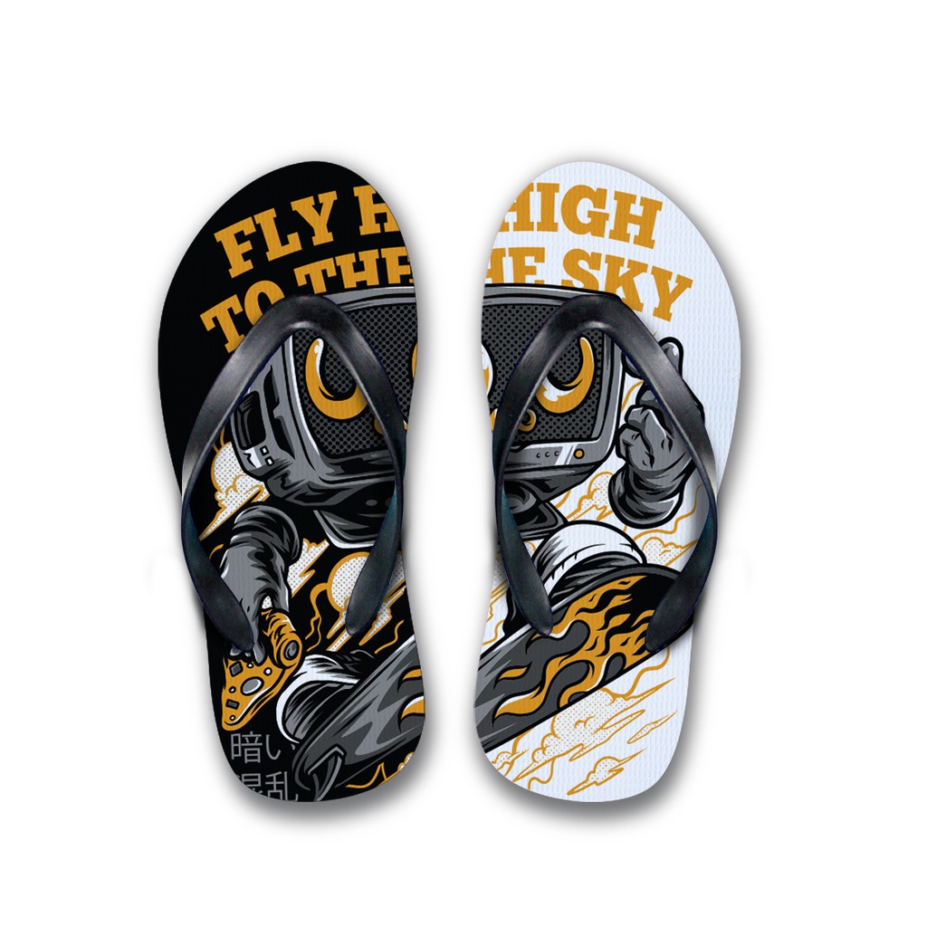Distro Skater Fire Men's Flip Flops | Shopee Malaysia
