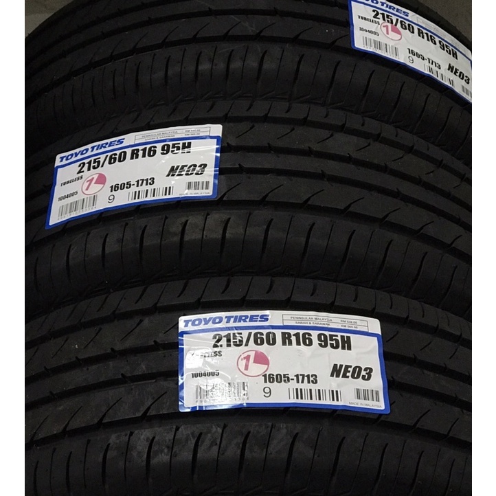 215/60R16 215 60 16 TOYO NE03 Car Tyre Tire Kereta Tayar Wheel Rim 16 inch | Shopee Malaysia