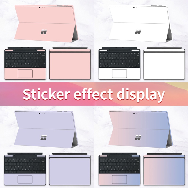 Laptop Sticker Microsoft Surface Pro 3 4 5 6 7 Skin Sticker Pure Color ...