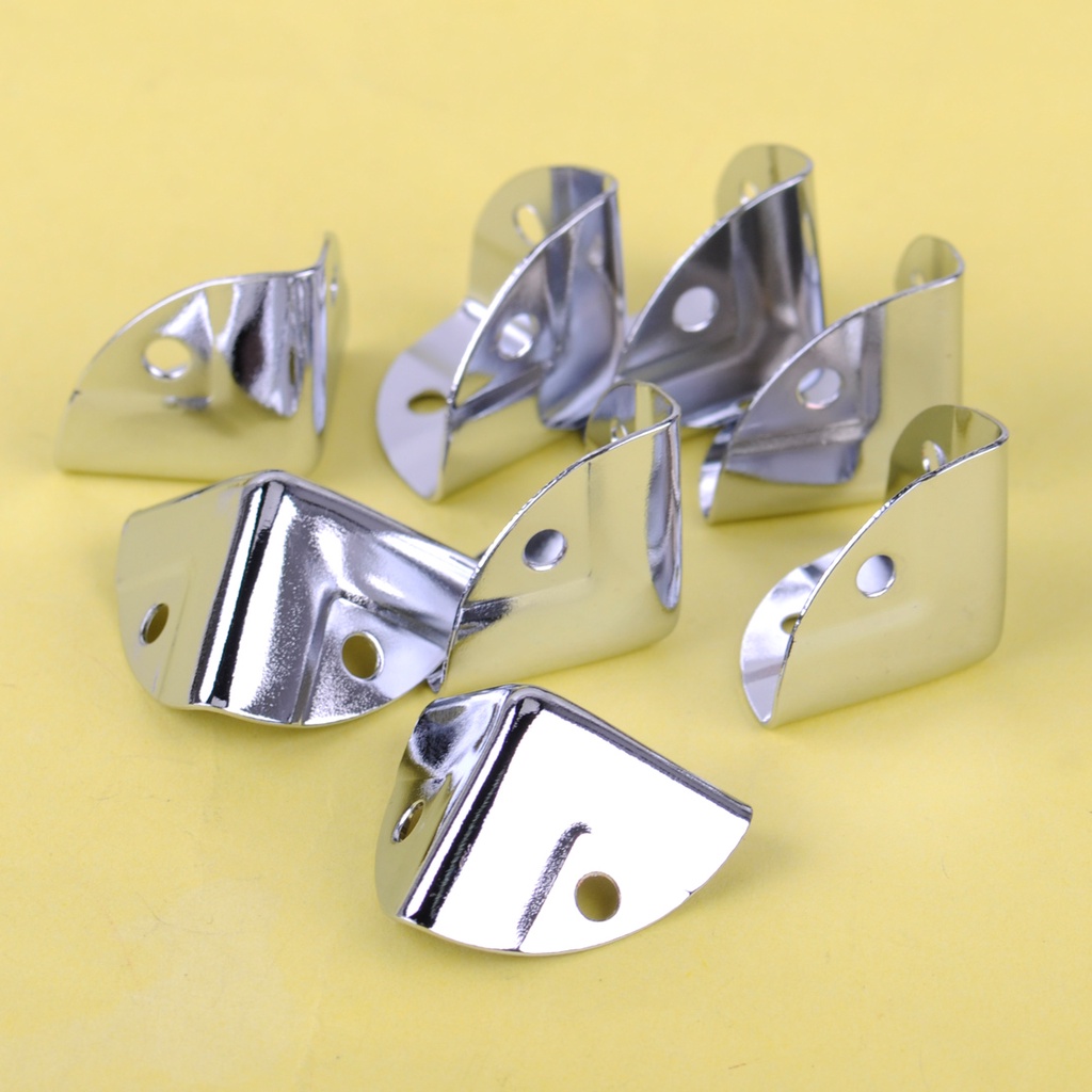 8pcs Metal Corner Angle Brace Protectors for Wooden Trunk Box Chest ...
