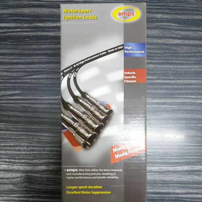 AMPS HIGH PERFORMANCE CABLE PLUG WIRA 1.3 1.5 VDO MADE IN USA (SET ...