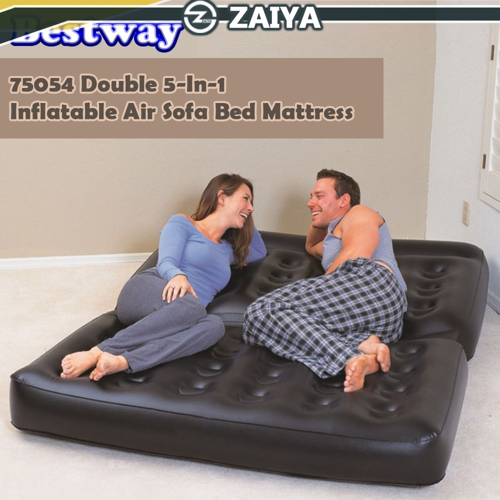 BESTWAY 75054 Double 5-In-1 Inflatable Air Sofa Bed Mattress | Shopee ...