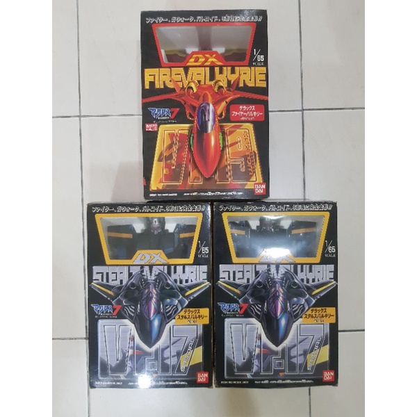 bandai macross 7 seven 1/65 vf17 vf 17 vf19 vf 19 dx stealth valkyrie ...
