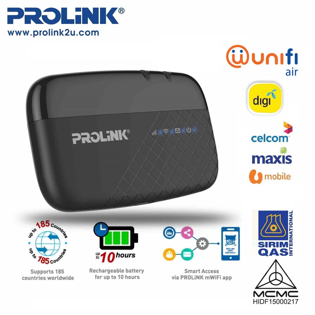 PROLiNK PRT7011L Smart 4G LTE WiFi 300Mbps Hotspot MiFi Portable ...