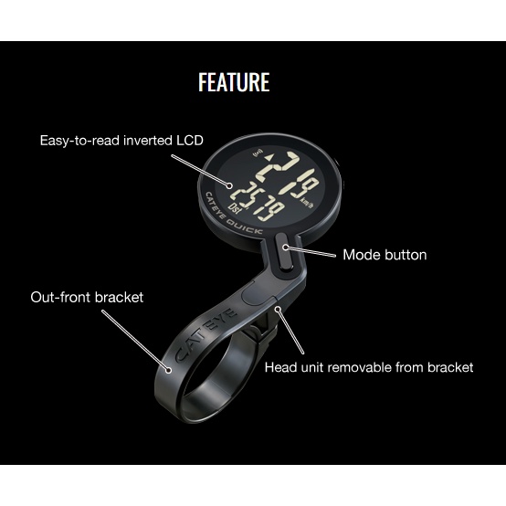 Cateye Quick CC-RS100W Bicycle Wireless Meter | Shopee Malaysia